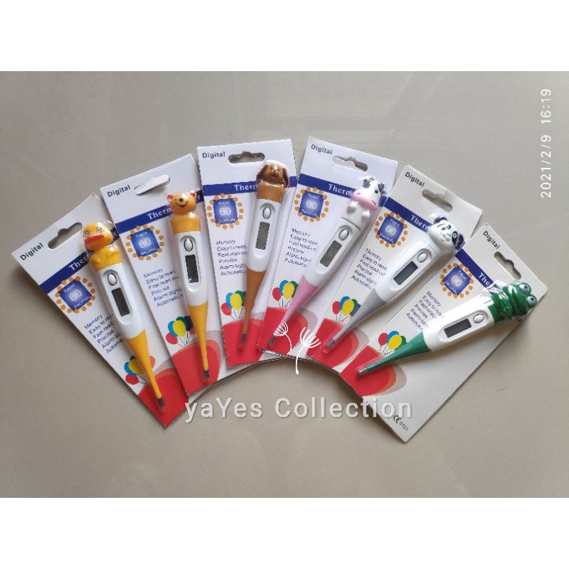 Jual Termometer digital karakter hewan thermometer biasa bunyi ukur ...