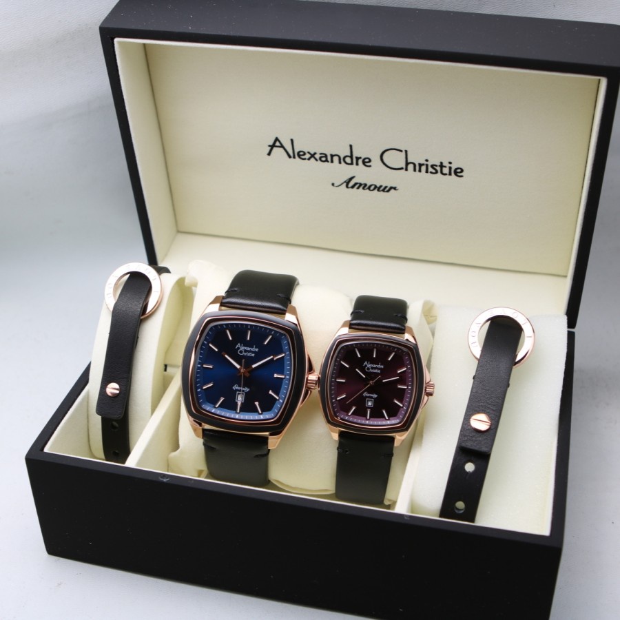 Jual ORIGINAL Jam Tangan Couple Pasangan Alexandre Christie AC 8651 ...