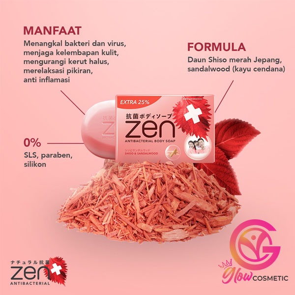 Jual ZEN ANTIBACTERIAL JAPANESE RED SHISO SABUN BATANG (70G) | Shopee ...