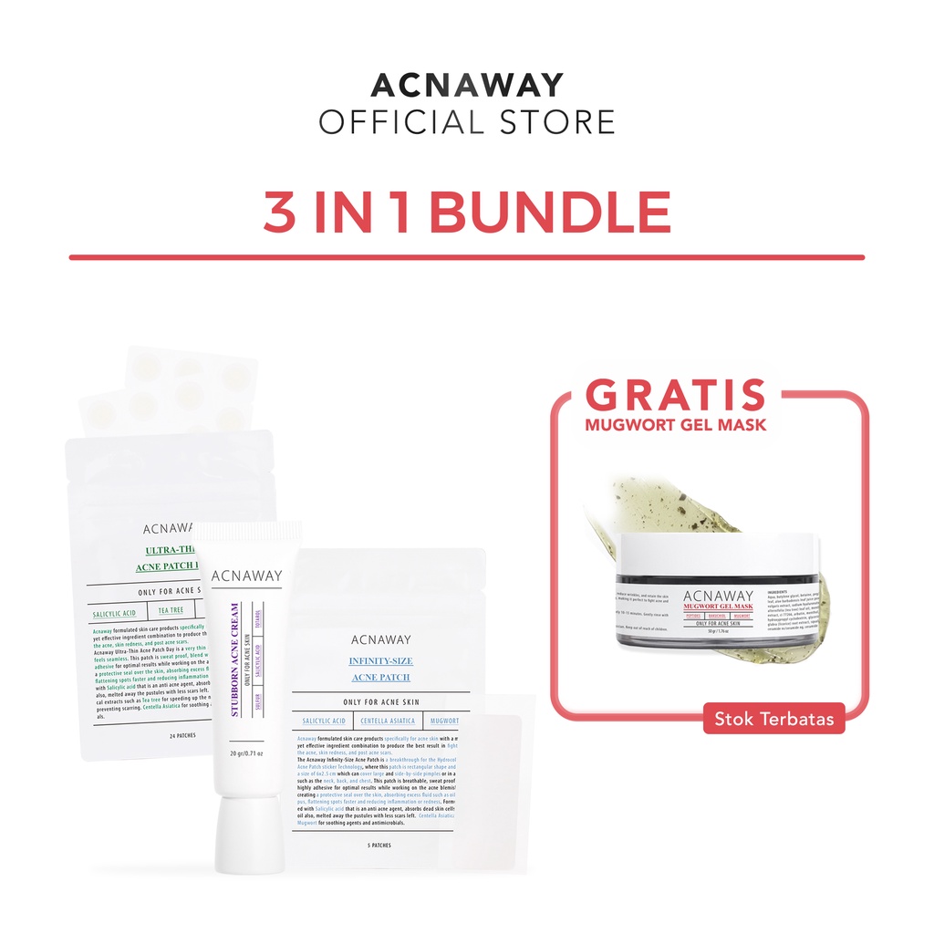 Jual SPECIAL BUNDLE ACNAWAY Stubborn Acne Cream + Ultra Thin Acne Patch ...