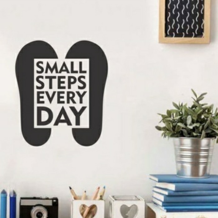 Jual Sticker Small Steps Every Day Wall Stiker Kaca Dinding Rumah ...