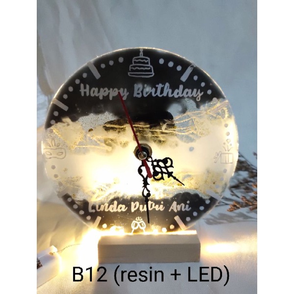 Jual Jam Meja Resin | Jam Meja Akrilik Custom | Kado Jam Meja Custom ...