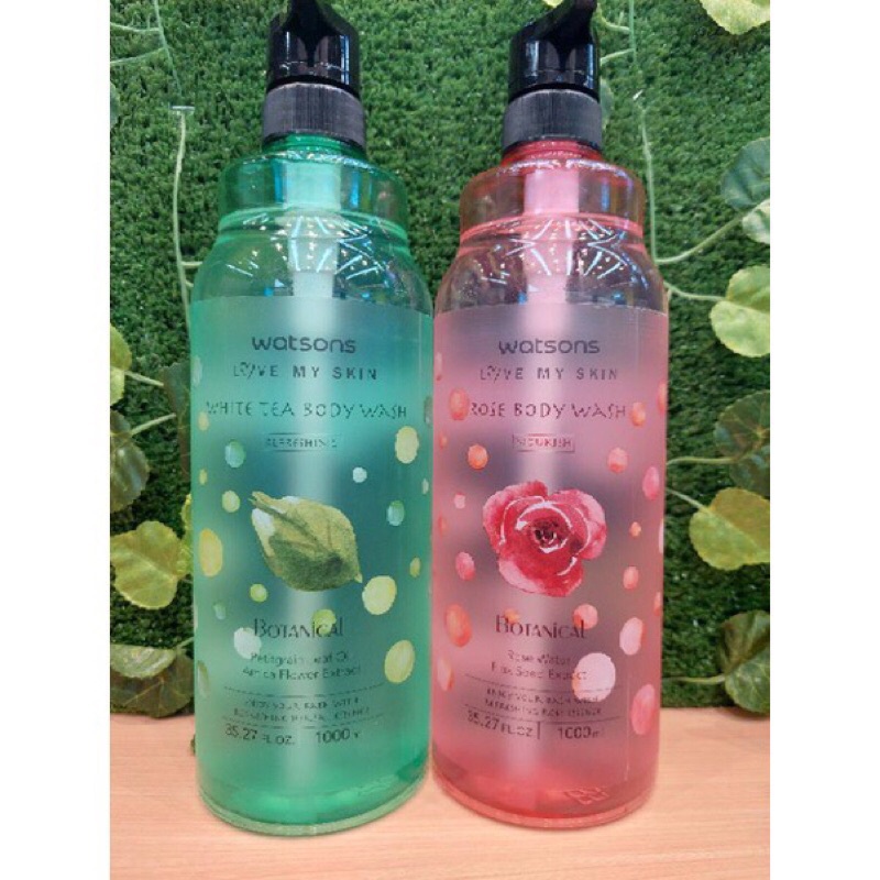 Jual Watsons Body wash Rose / White tea botanical 1000ml | Shopee Indonesia