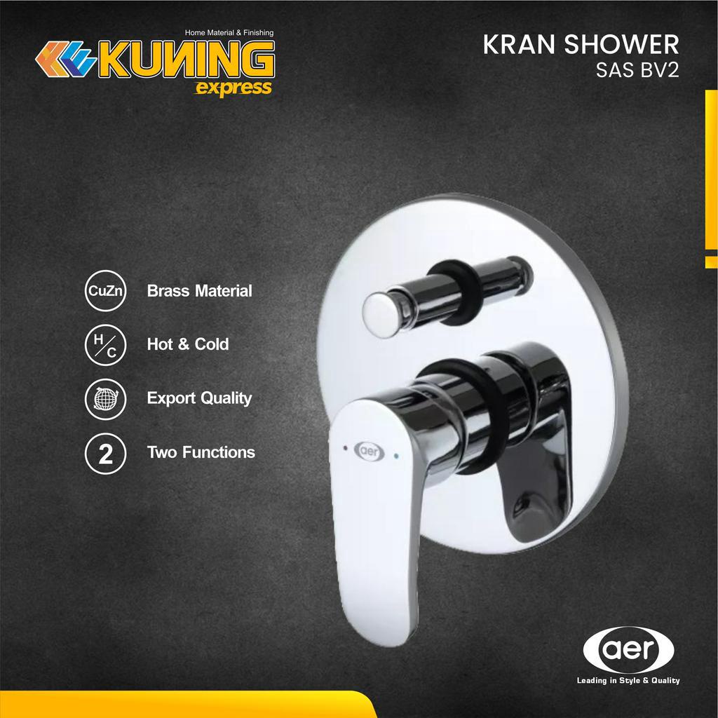 Jual AER Kran Tanam Shower Tembok Panas Dingin 2 Fungsi Keran Air SAS BV2 | Shopee Indonesia