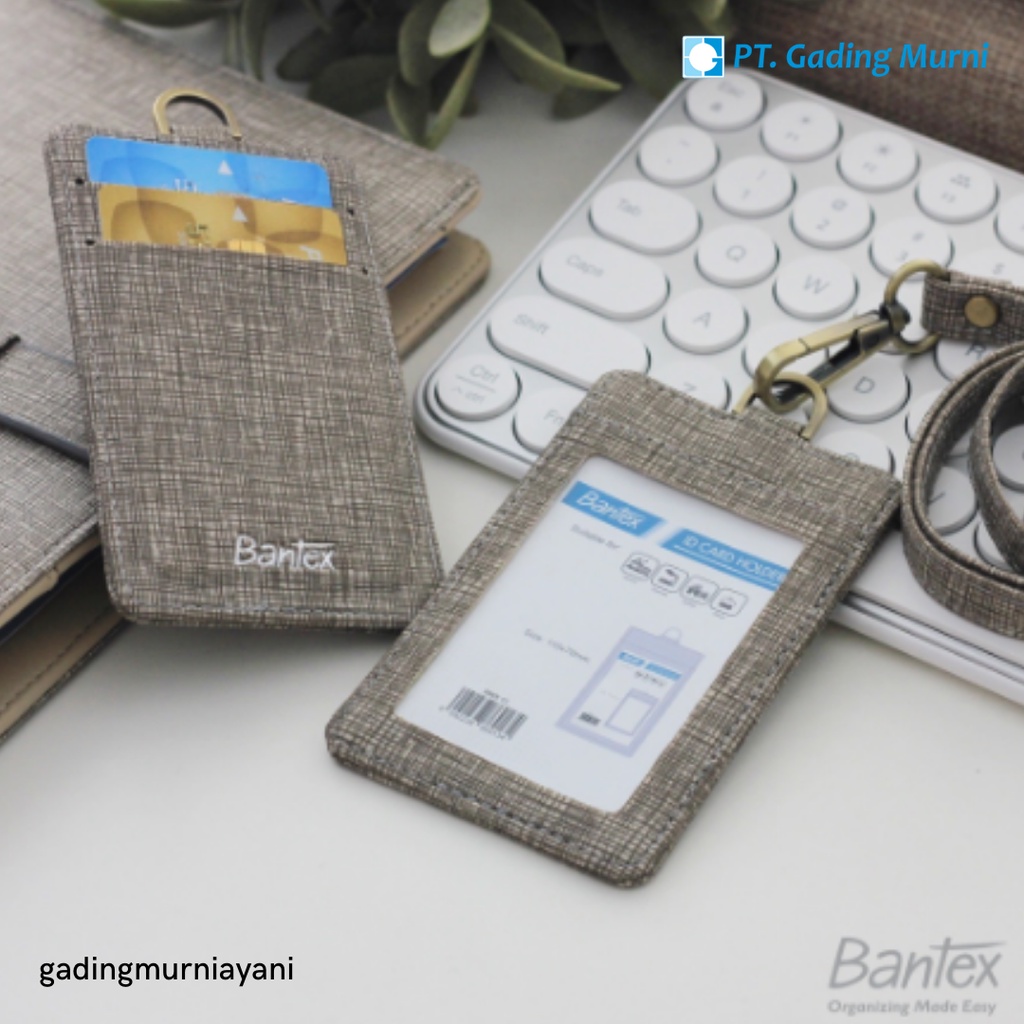 Jual Bantex Leather Name Tag ID Card Holder Beige 8869 13 Kulit ...