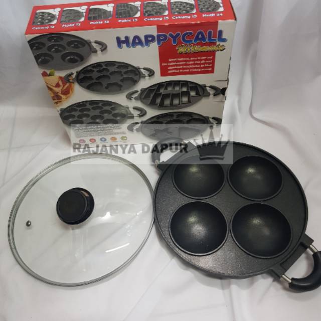 Jual happycall cetakan kue serabi teflon apem selong - cetakan apem isi 4 cetakan kue teflon 4 ...