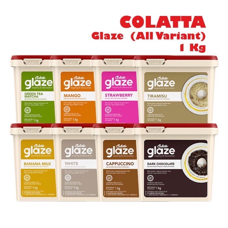 Jual Colatta glaze strawberry / colatta glaze white 1 kg tiramisu selai ...
