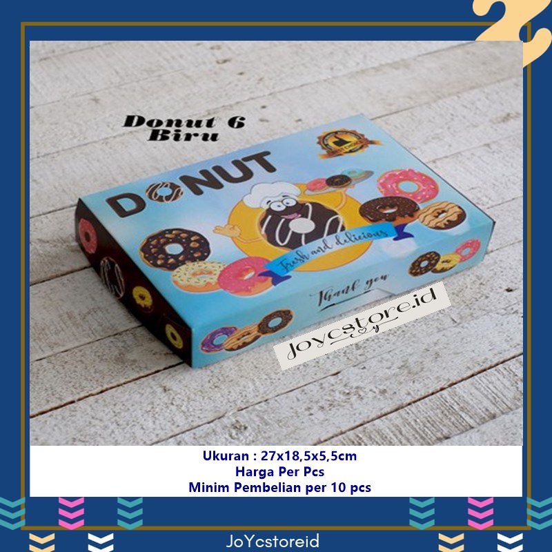 Jual Box DONUT 6 Kuning Kotak DONAT 1/2 Lusin 27x18,5x5,5 cm/ Box Kue ...