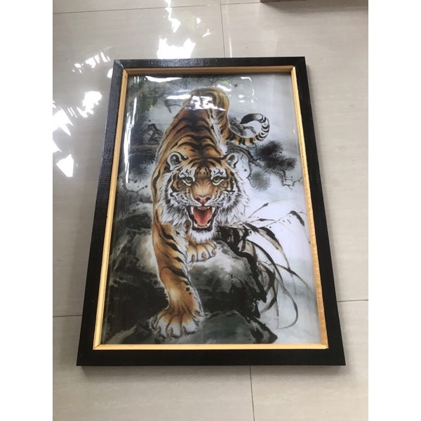 Jual Cetak Gambar Macan Merah Keren Plus Bingkai uk:45cm x 65cm ...