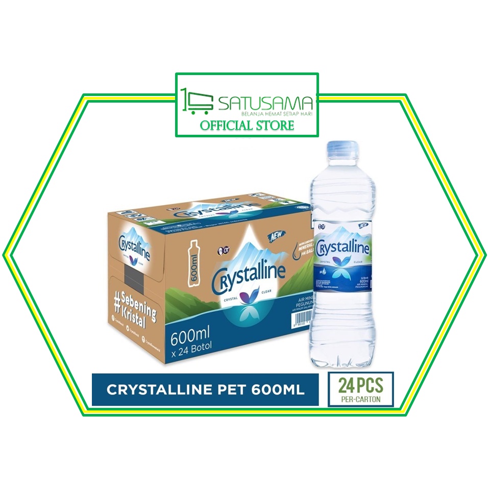 Jual AIR MINERAL CRYSTALLINE 600 ML ( 1 DUS ) | Shopee Indonesia