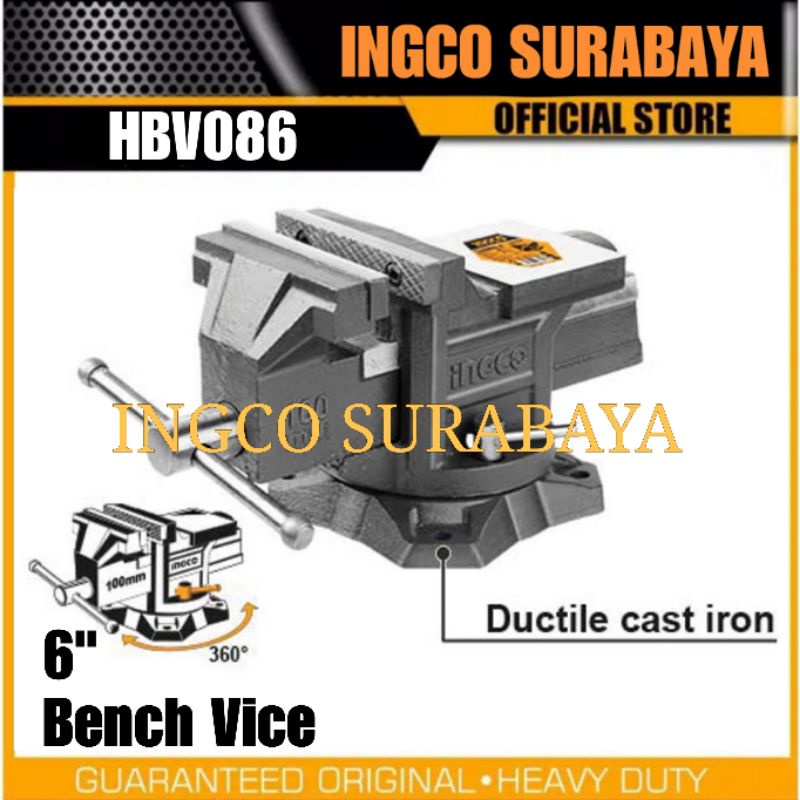 Jual INGCO HBV086 BENCH VICE 6" RAGUM CATOK DUDUK PUTAR PARON TANGGEM ...