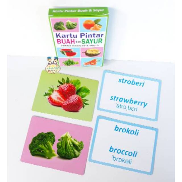 Jual Kartu Pintar Buah Sayur - flash card | Shopee Indonesia
