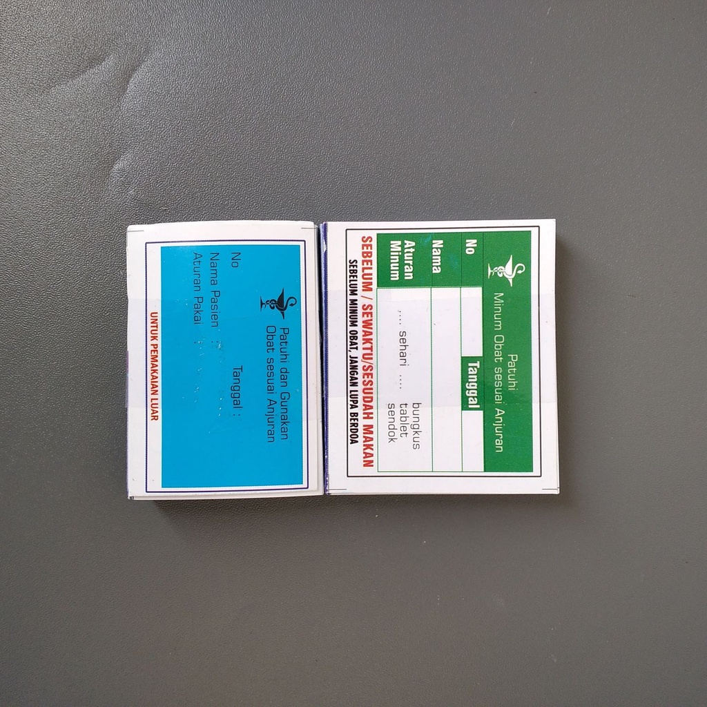 Jual Paket Etiket Obat isi 50 lembar, Label obat apotek, Etiket obat ...