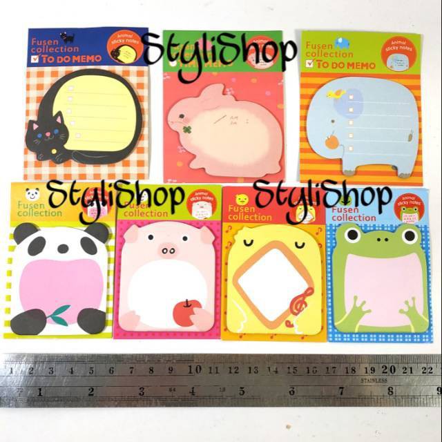 Jual Sticky Notes Animal, Kertas Motif Binatang, Memo Note Animal ...