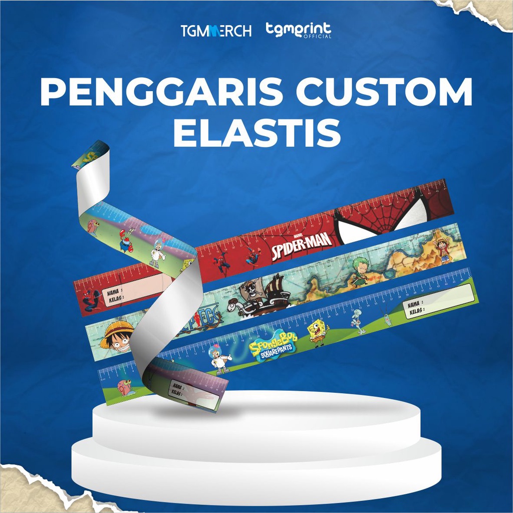Jual TGM MERCH - Cetak Custom Penggaris Elastis character 47 Cm ...