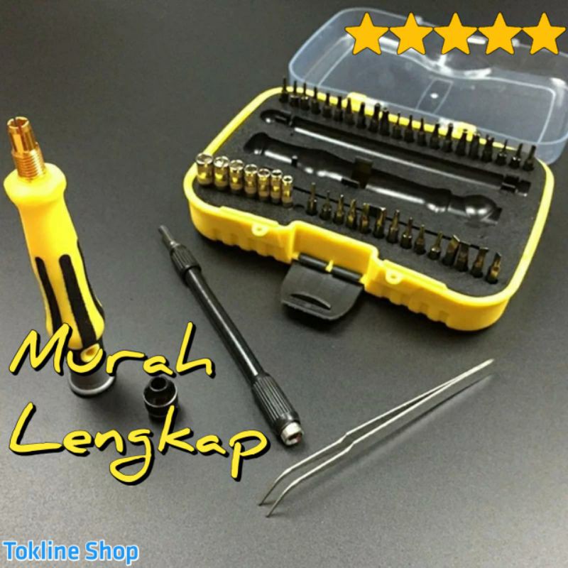 Jual Obeng Set 45 in 1 Reparasi Servis Service Hp Handphone Laptop Komplit | Shopee Indonesia