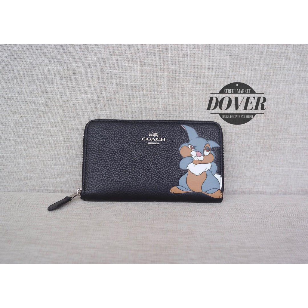 Jual Coach X Disney Thumper Pouch Zip Pebble Leather - ORIGINAL 100% ...