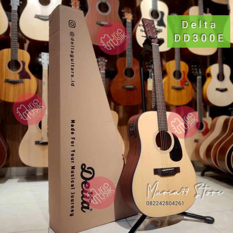 Jual Gitar Delta DD300E Akustik Elektrik Original | Shopee Indonesia