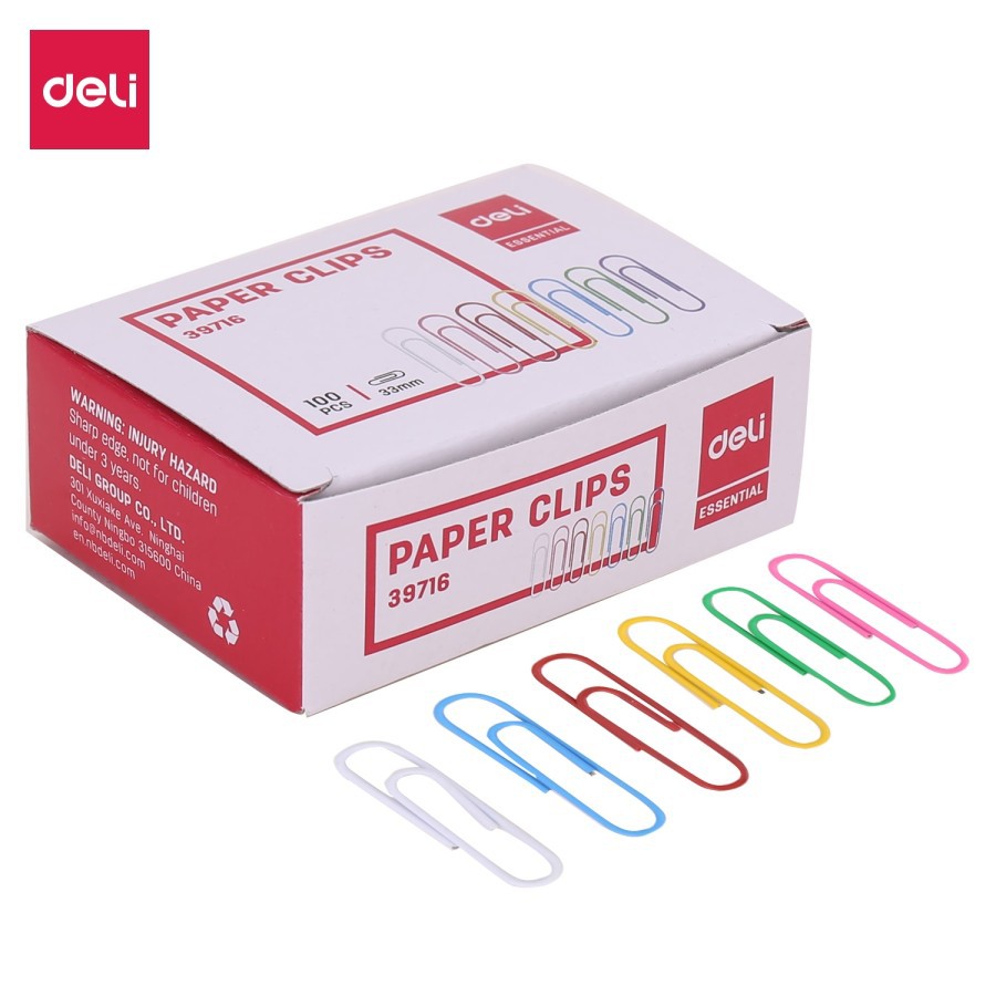 Jual Paper Clip DELI 39712 Silver 33mm - MGB | Shopee Indonesia