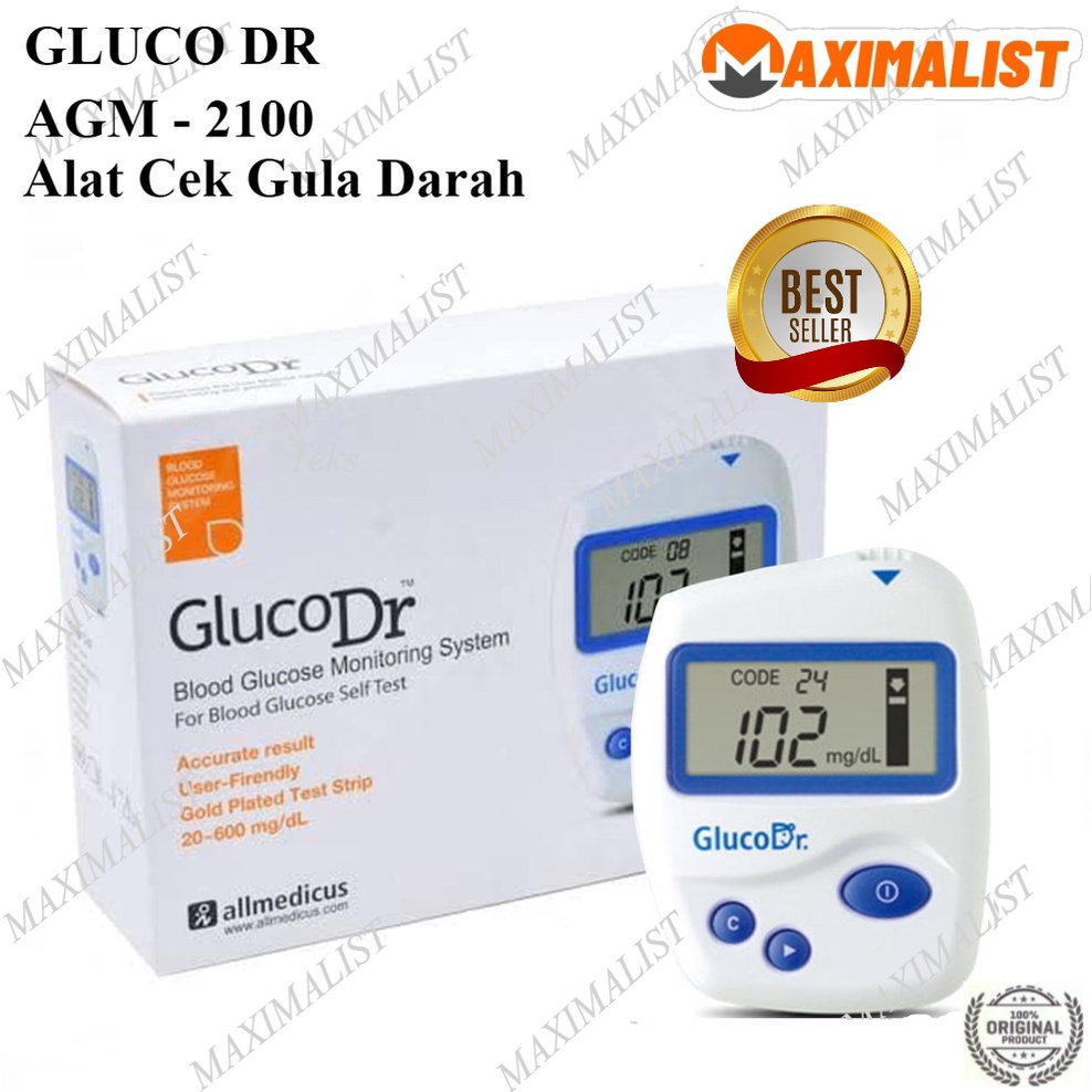 Jual Alat Gluco Dr Bio Sensor - Test Gula Darah Gluco Dr - AGM 2100 ...