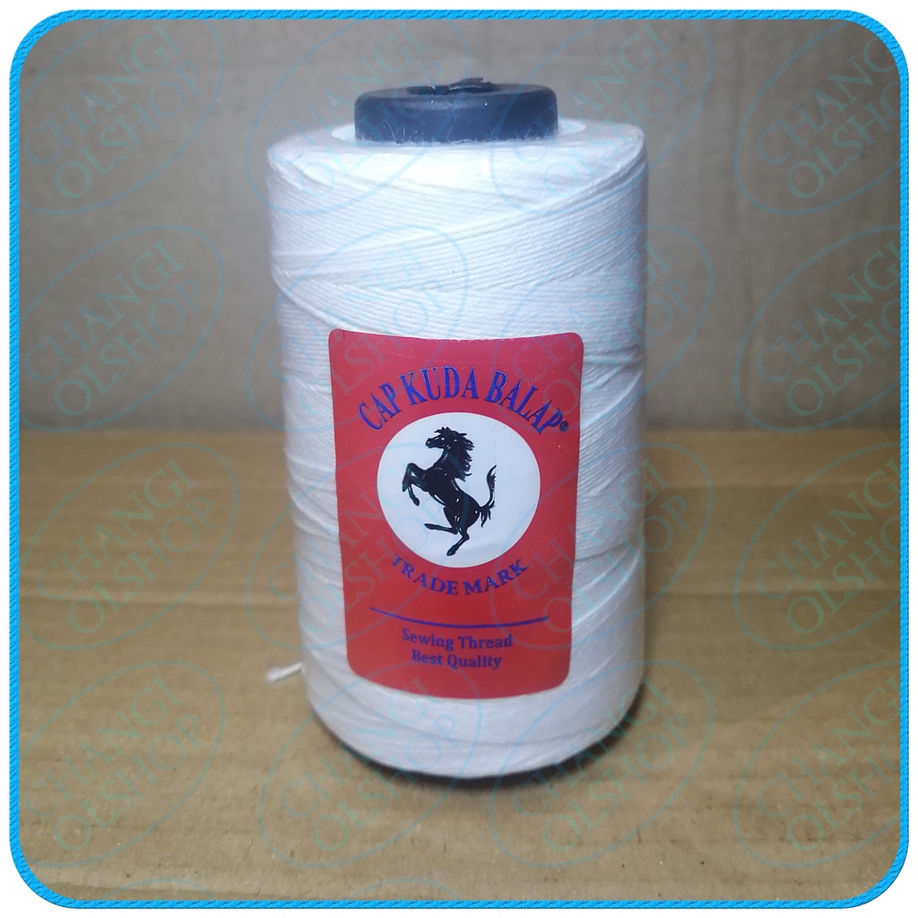 Jual Benang Jahit Karung PE Kuda Balap warna Putih berat 160gr untuk ...
