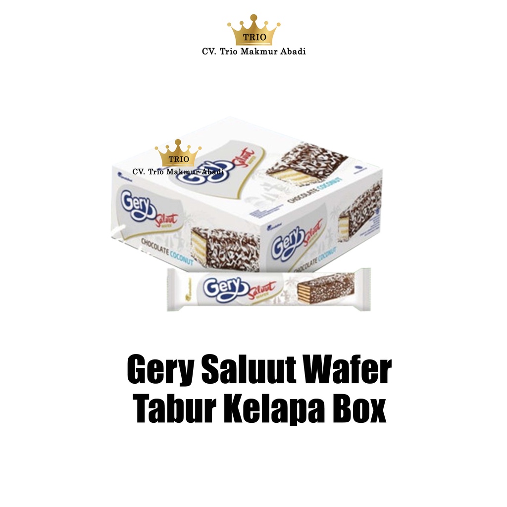 Jual Gery Saluut Wafer Coklat Tabur Kelapa Box Isi 12 pcs | Shopee ...