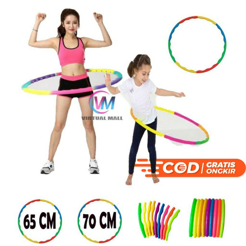 Jual Hula hoop dewasa dan anak hulahup bongkar pasang hulahoop plastik Fitness Sports Tersedia ...