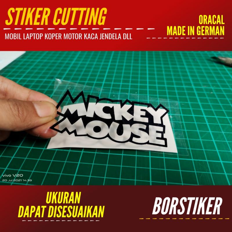Jual STIKER MICKEY MOUSE 2 | STICKER CUTTING BAHAN ORACAL CUSTOM LOGO ...