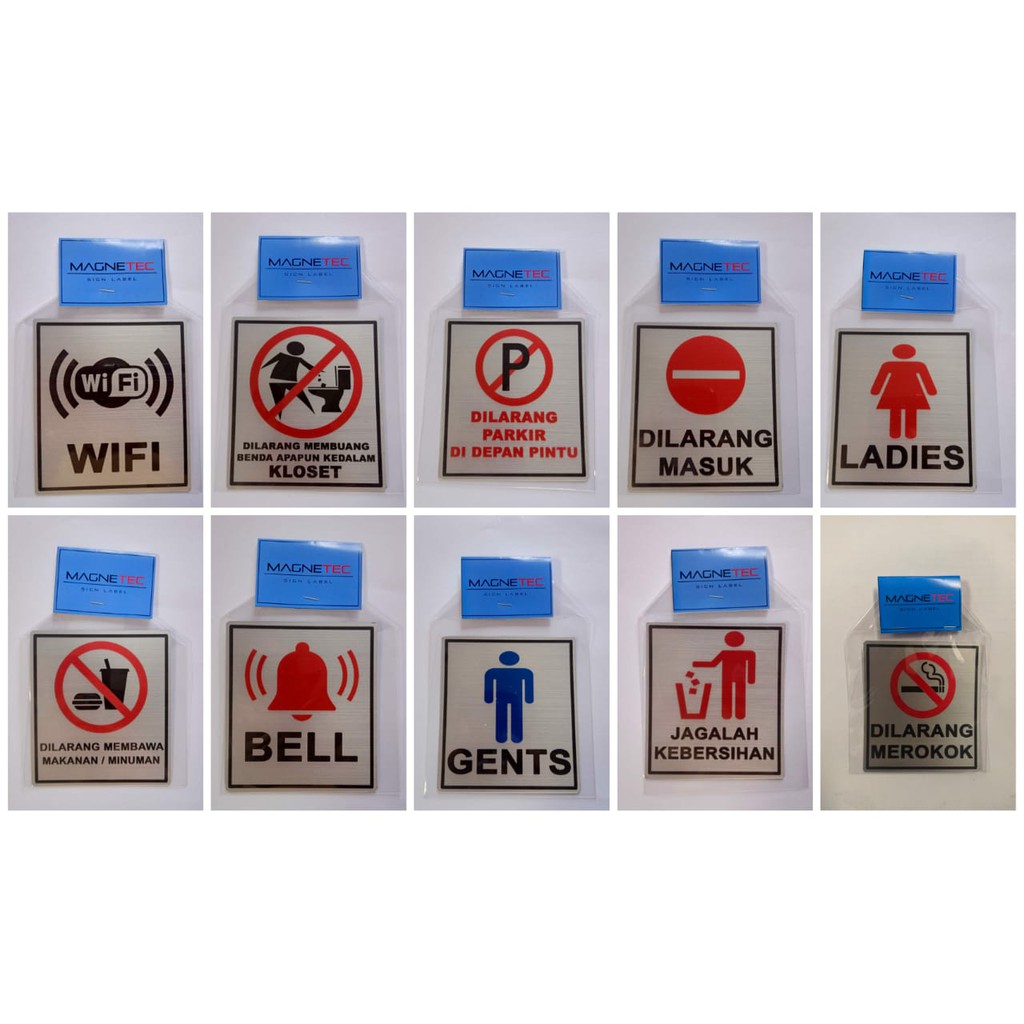 Jual Magnetec Sign Label Sticker Kotak | Shopee Indonesia