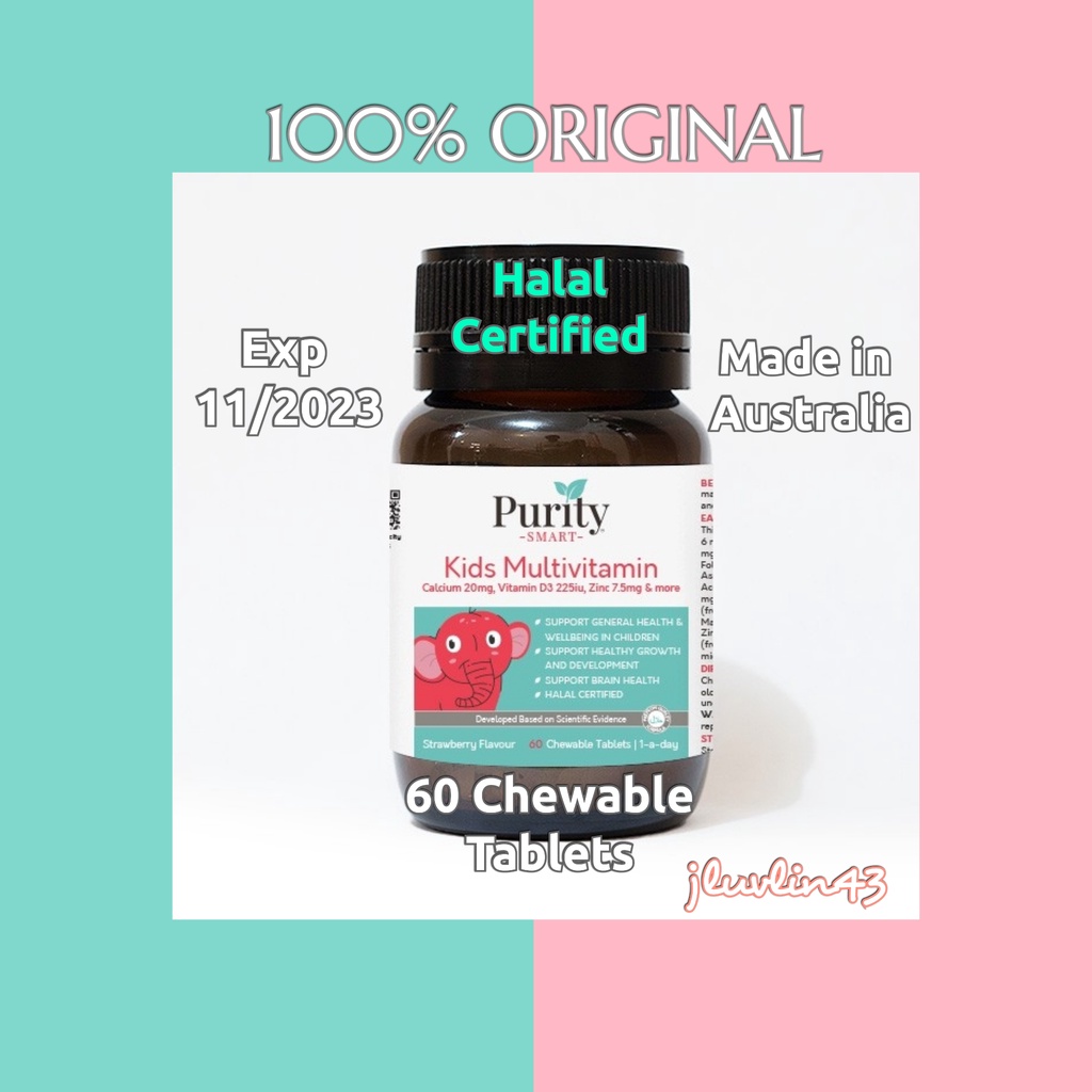 Jual Purity Smart Kids Multivitamin 60 Chewable Tablets-Multivitamin ...