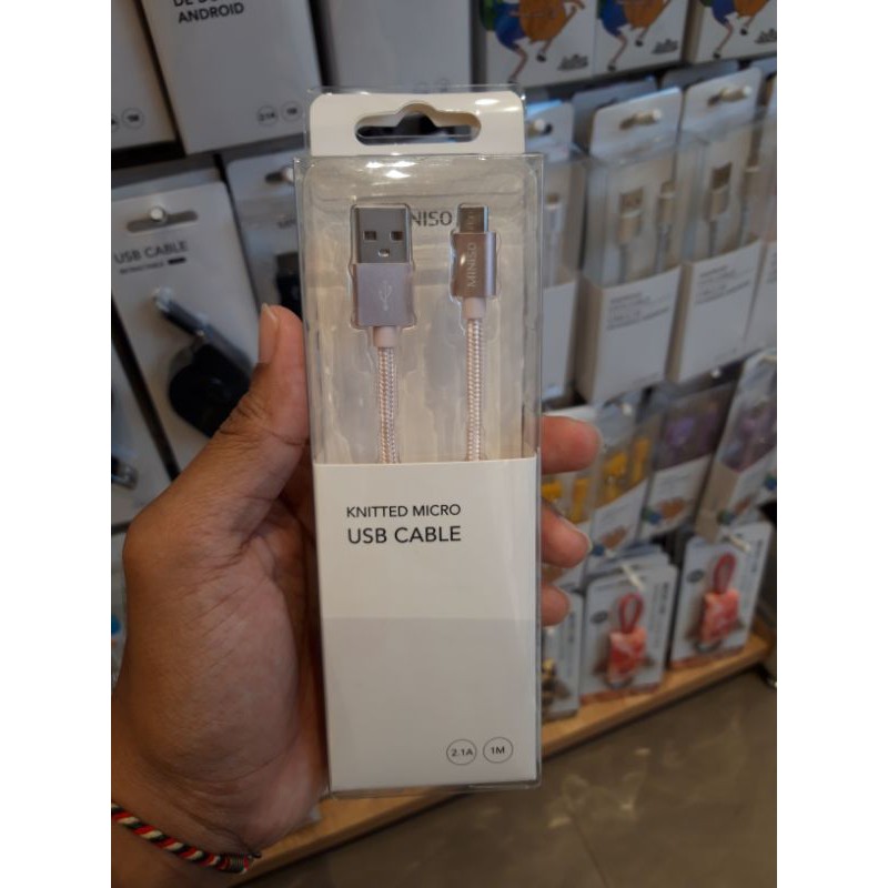Jual Miniso Knitted Micro USB Cable | Shopee Indonesia