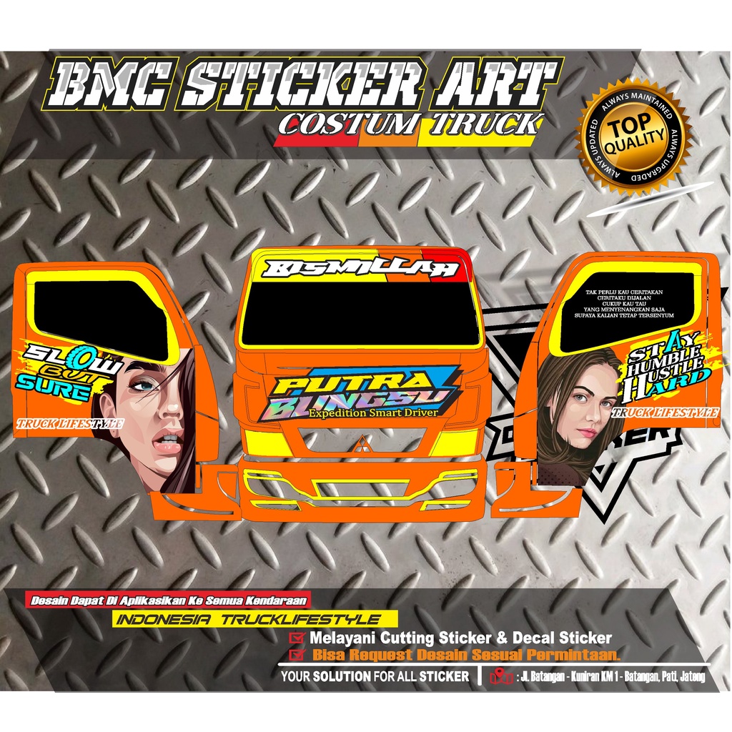 Jual DECAL STICKER KABIN TRUCK/DEKAL STIKER FULL KABIN RUCK CANTER ...
