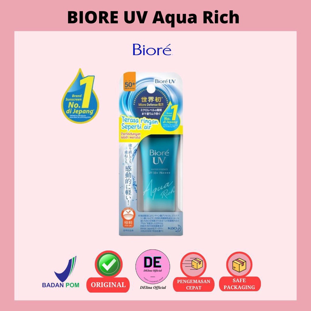 Jual Biore UV Aqua Rich Watery Essence SPF50 PA++++ | Sunscreen ...