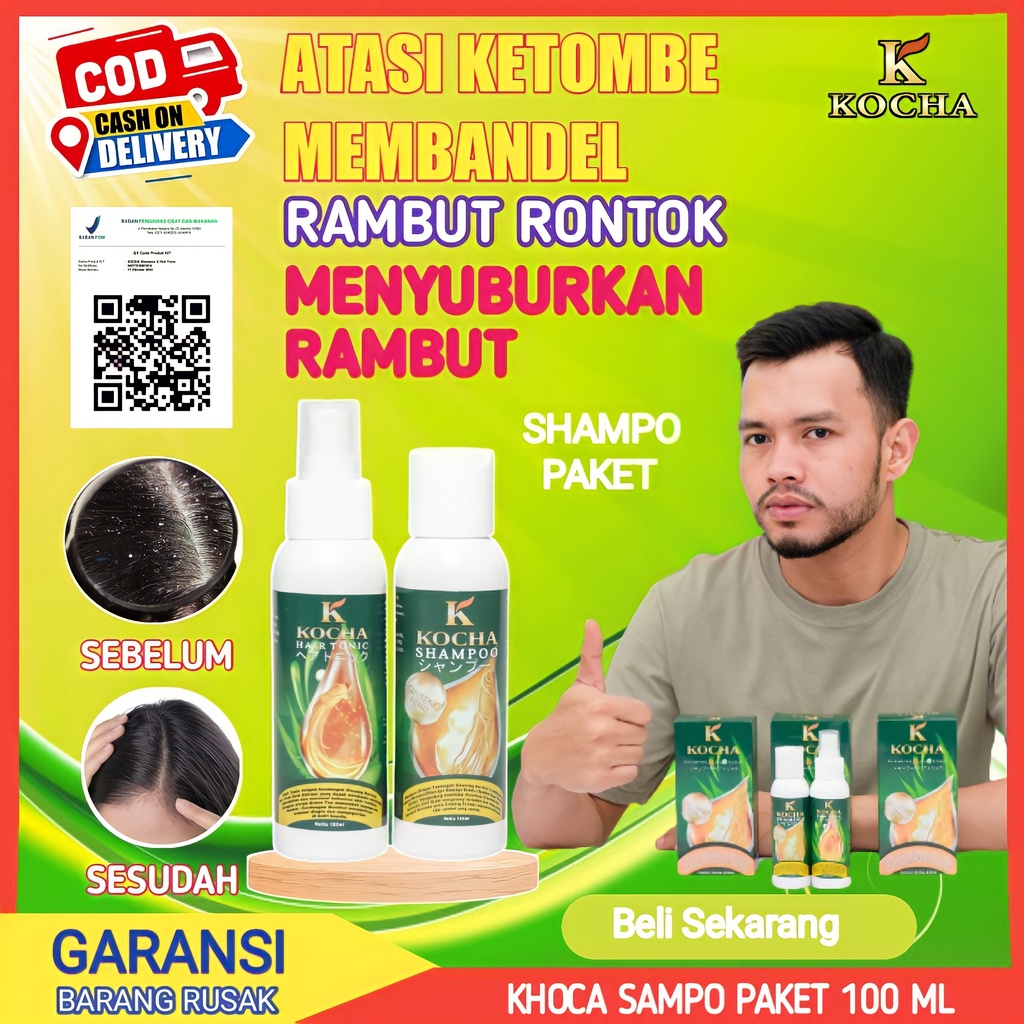Jual Shampoo anti ketombe kocha paling ampuh atasi ketombe dan rambut rontok | Shopee Indonesia
