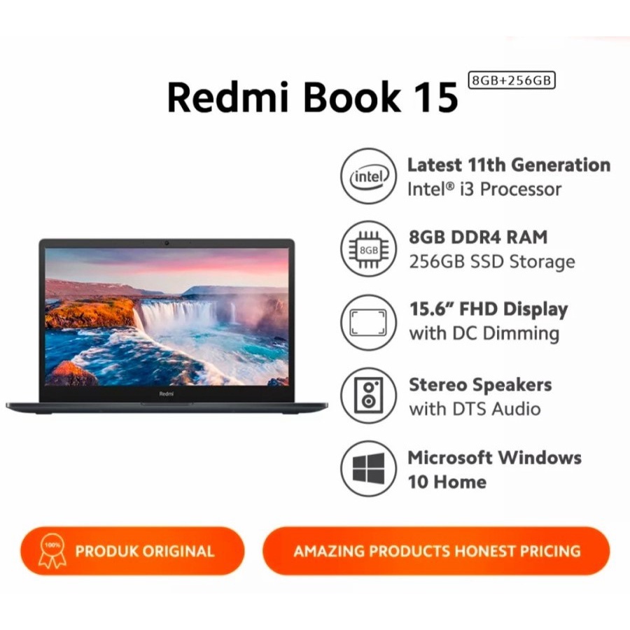 Jual Xiaomi Redmi Book 15 8/256GB SSD Intel Core i3-1115G4 15.6 inch ...