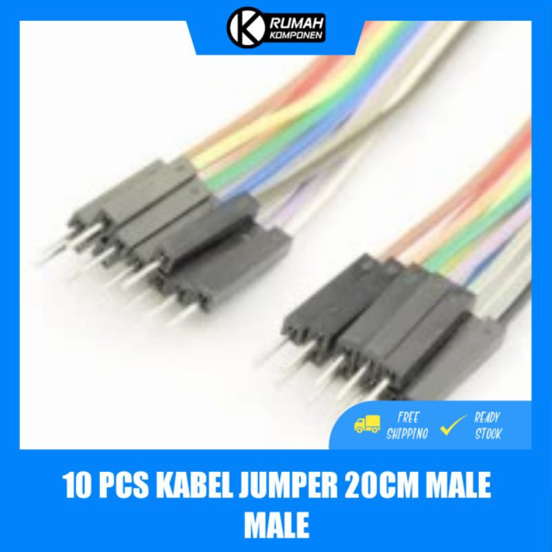 Jual 10 pcs kabel jumper male to male wire 20 cm arduino | Shopee Indonesia