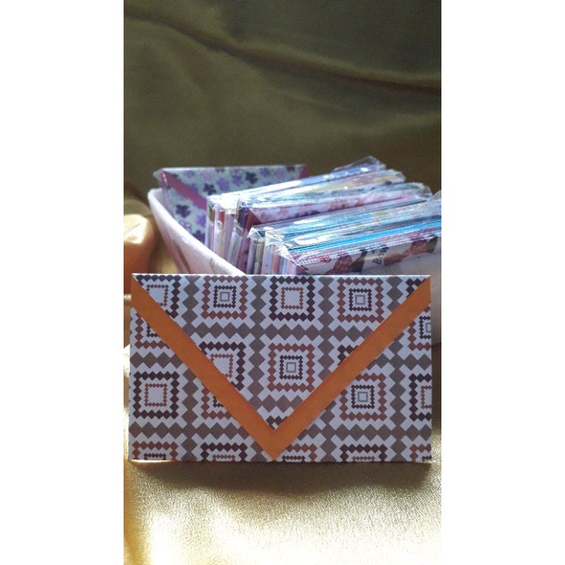 Jual Amplop Motif Kotak Orange / angpau / Amplop Lebaran Origami ...