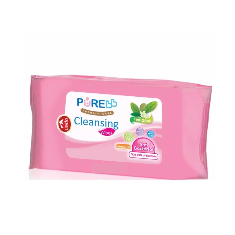 Jual PURE Baby Hand and Mouth Baby Wipes Cleansing Wipe Tissue Basah ...