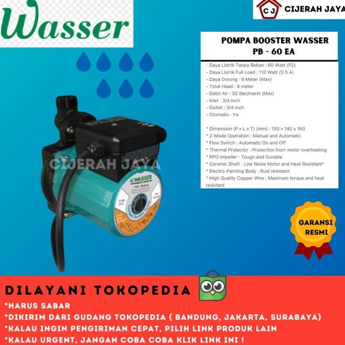 Jual Mesin Pompa Air Dorong Wasser PB 60 EA / Booster Pump Pompa ...