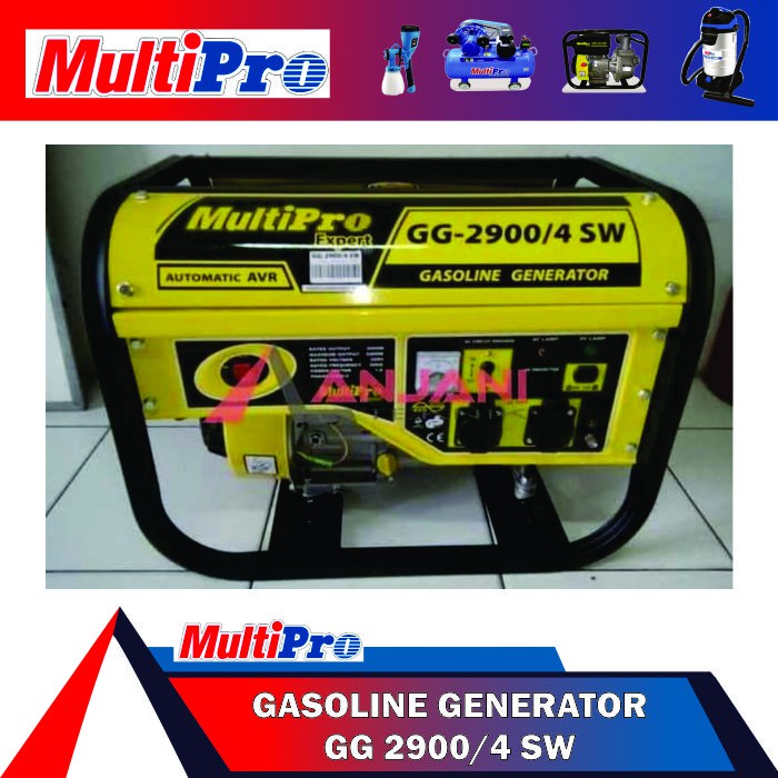 Jual MESIN GENSET LISTRIK BENSIN 2000 WATT MULTIPRO GG-2900/4SW GENERATOR SET 2000WATT 2 KW 2KW ...