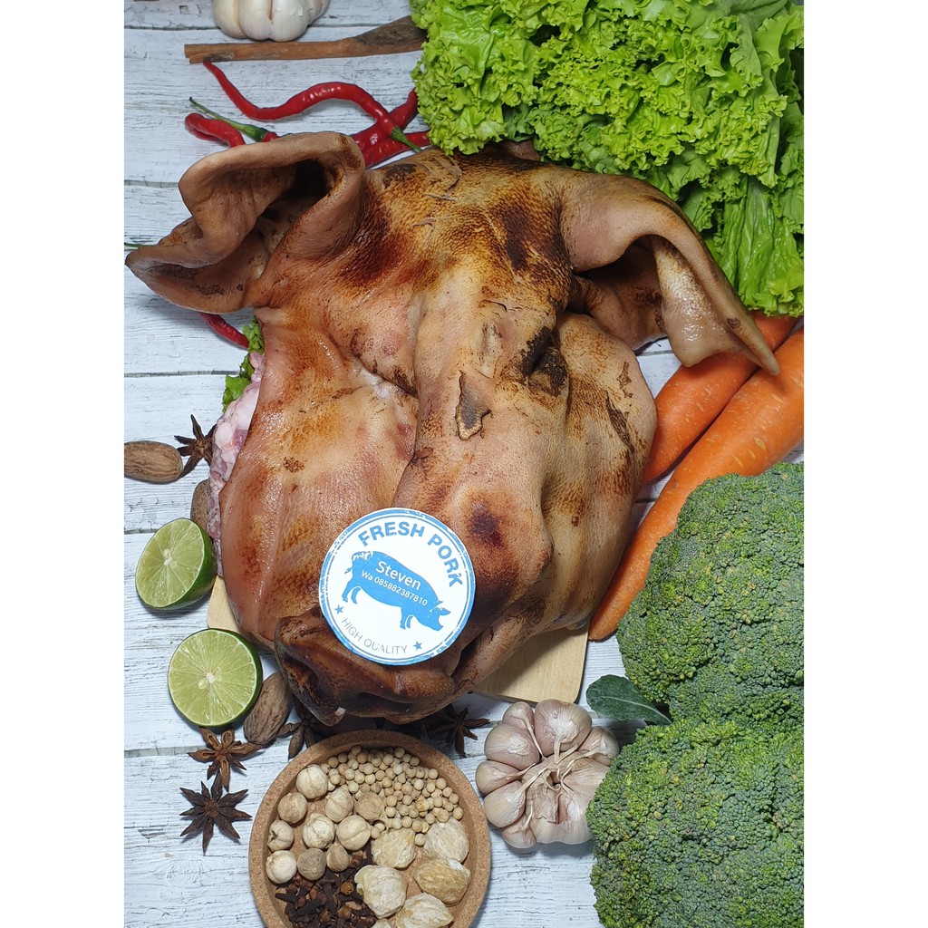 Jual DAGING KEPALA BABI UTUH 3KG ( WHOLE PORK HEAD MEAT ) | Shopee ...