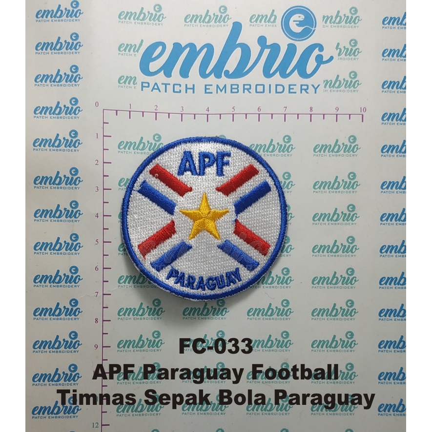 Jual Bordir Jogja FC-033 Patches APF Paraguay Football Bordir Logo ...