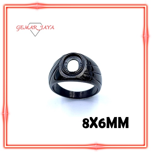 Jual BLACK RING BATU AKIK MODEL TANAM TITANIUM SUPER KOMBINASI HITAM ...