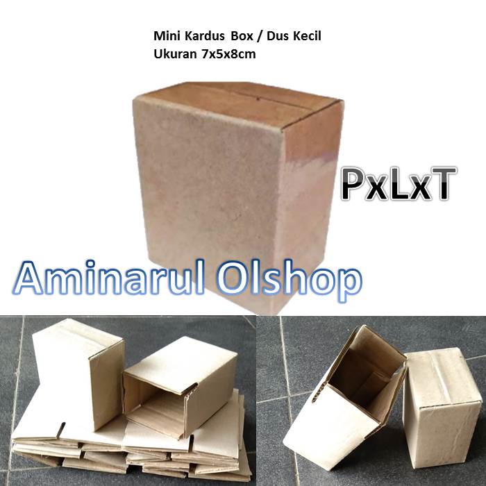 Jual kardus packing mini dus untuk packing uk 7x5x8cm(10pcs/lembar ...