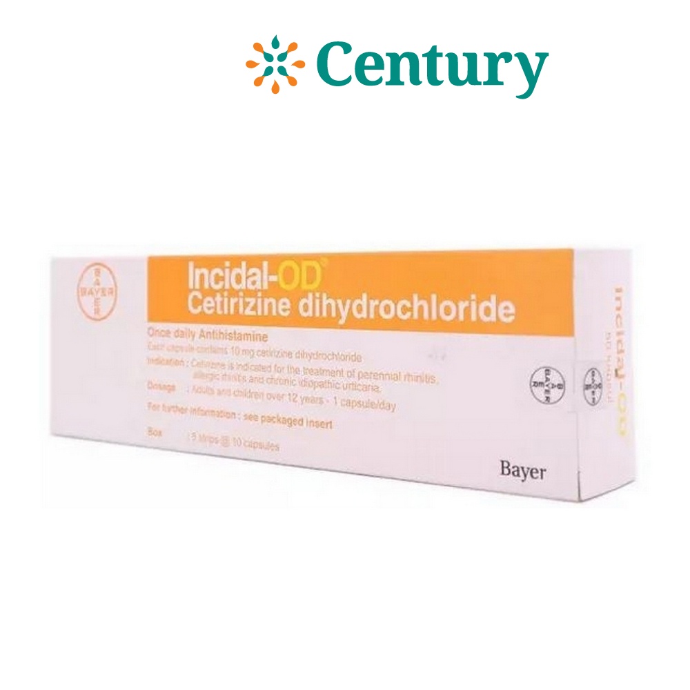 Jual INCIDAL OD 10 MG/CETIRIZINE HCL/OBAT ALERGI | Shopee Indonesia