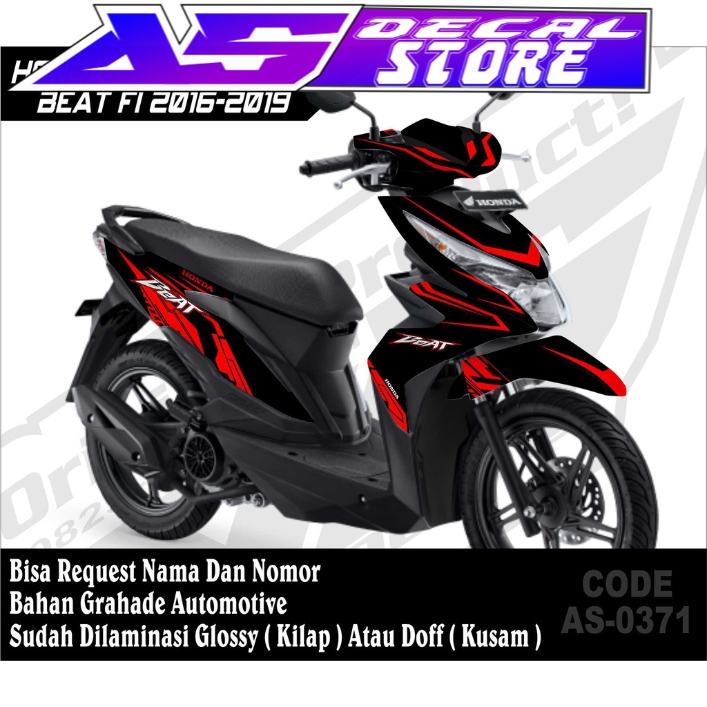 Jual 0371 DECALS STIKER FULLBODY CUSTOM MOTOR BEAT 2016-2019 | Shopee ...