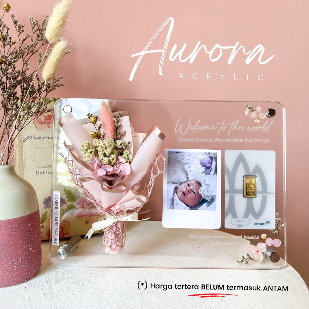 Jual Giftbox Aurora Acrylic / Dried Flower Frame Acrylic / ANTAM ...