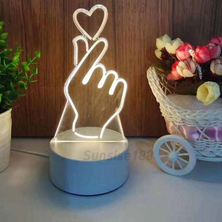 Jual Bagus Banget.. 3D Lampu LED/3D Lampu Tidur Putih Kuning Hangat ...