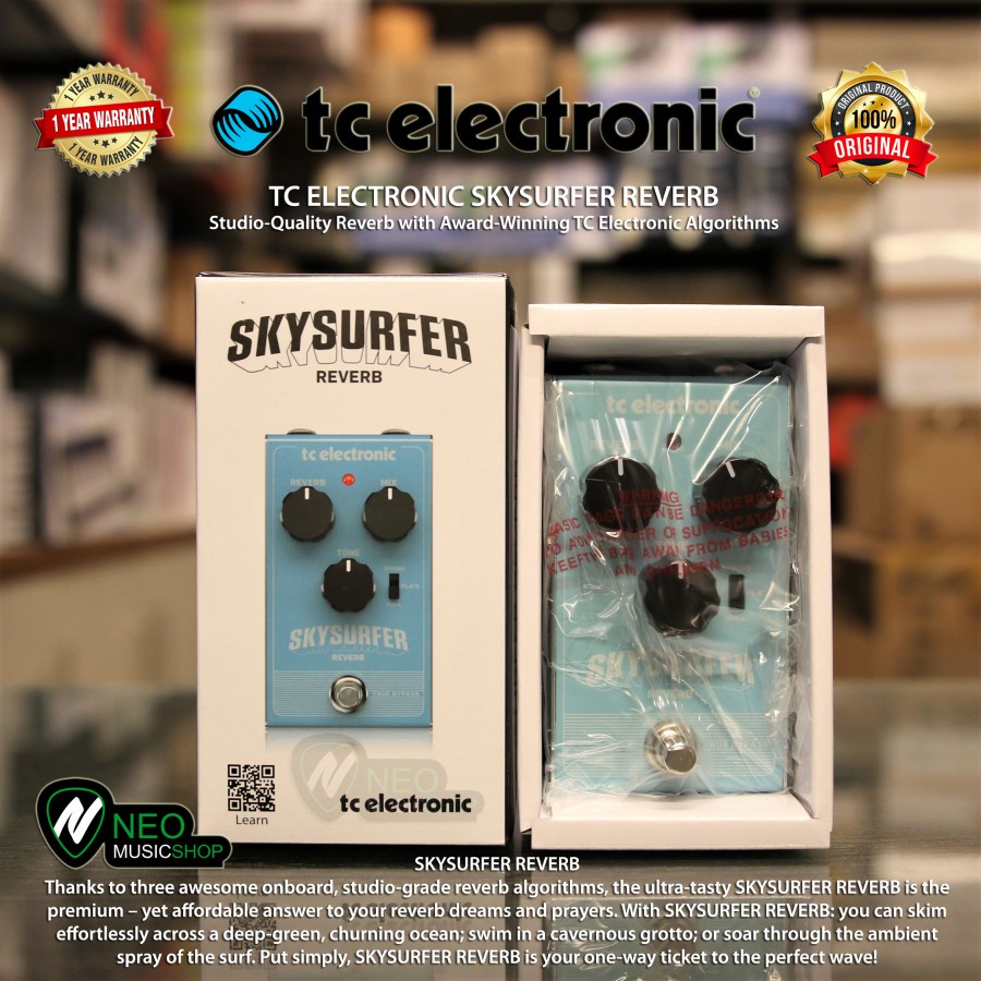 Jual TC ELECTRONIC SKYSURFER REVERB Studio-Quality Reverb Pedal ...