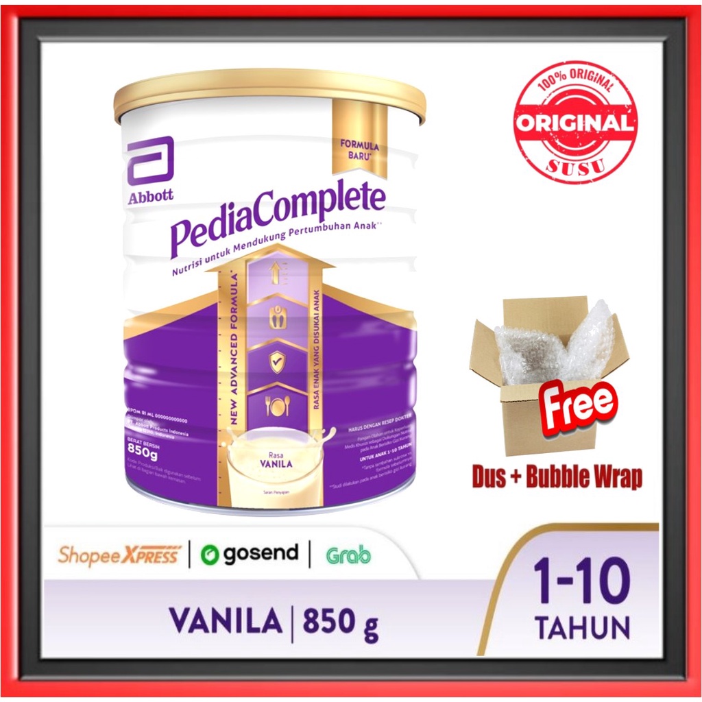 Jual Pediacomplete / Pediasure Complete Vanila 850gr New | Shopee Indonesia